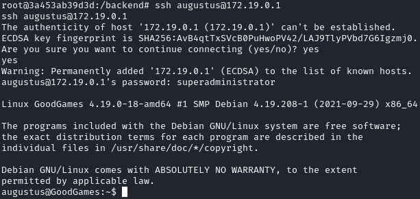 GoodGames - HackTheBox | amartinsec