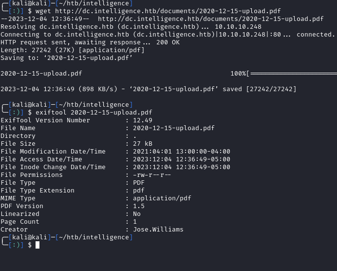 Intelligence - HackTheBox | amartinsec