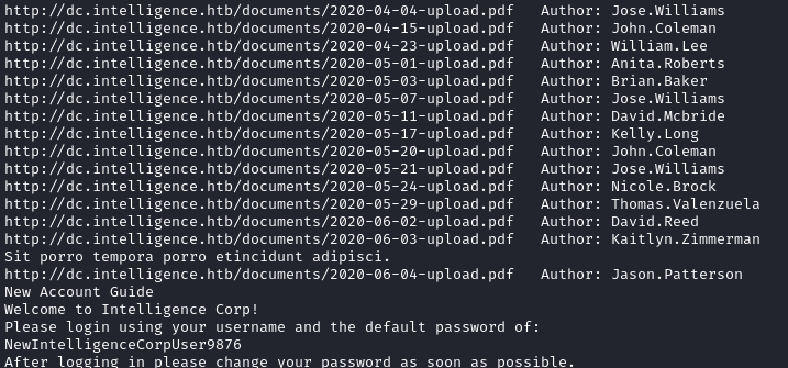 Intelligence - HackTheBox | amartinsec