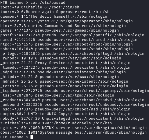 Luanne - HackTheBox | amartinsec